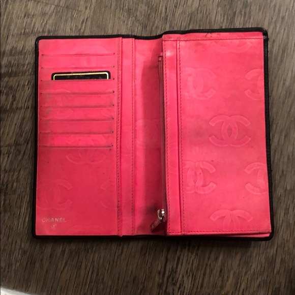 CHANEL | Bags | Chanel Wallet With Hot Pink Interior | Poshmark